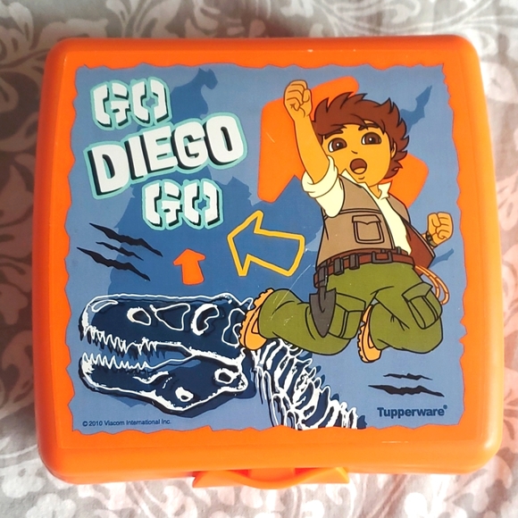 Tupperware | Kitchen | Tupperware Go Diego Go Dinosaur Fossil Orange ...